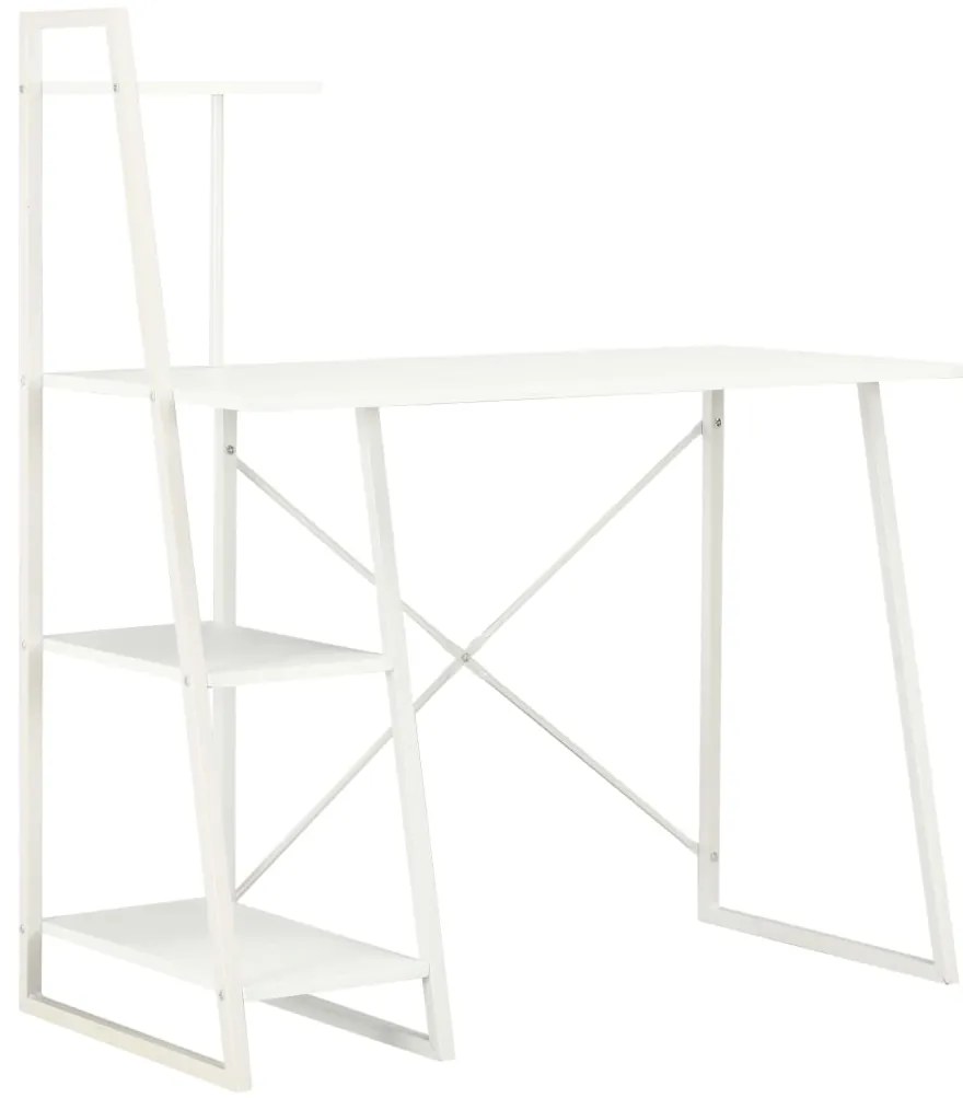 Psací stůl s poličkami bílý 102 x 50 x 117 cm 20282