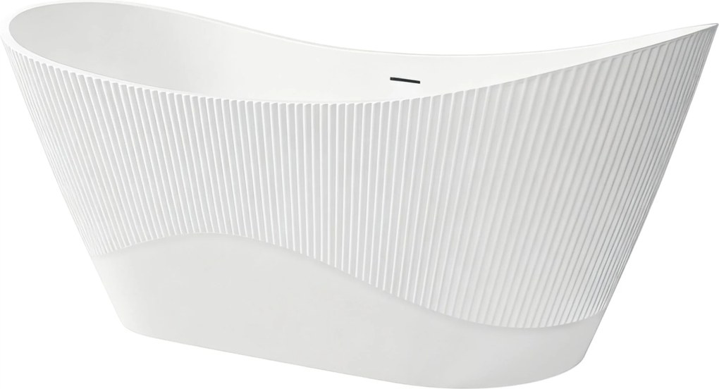 Rea Atena, volně stojící vana 1700x730x710 mm, bílá, zlatý matný click-clack, KPL-W7127
