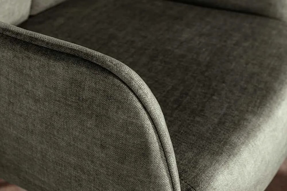 Designová otočná židle Brock zelený samet