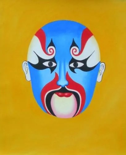 Modrá maska - 90 x 60 cm