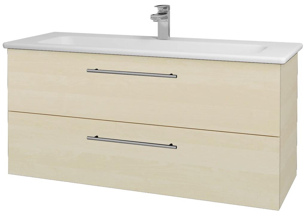 Dřevojas Koupelnová skříň GIO SZZ2 120 Varianta: N01 Bílá lesk / Úchytka T03 / D01 Beton