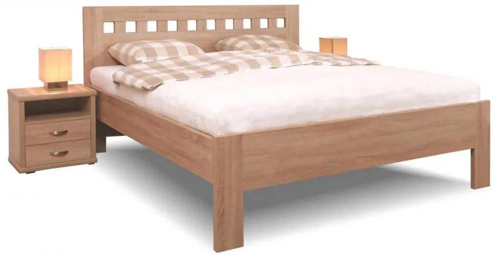 Manželská postel dvoulůžko Ella Mosaic, lamino, 160x200, 180x200 cm BMB, 160x200 cm