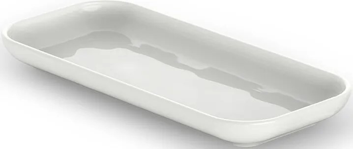 Koupelnová podložka Porzellan oválná 24,2 cm bílá
