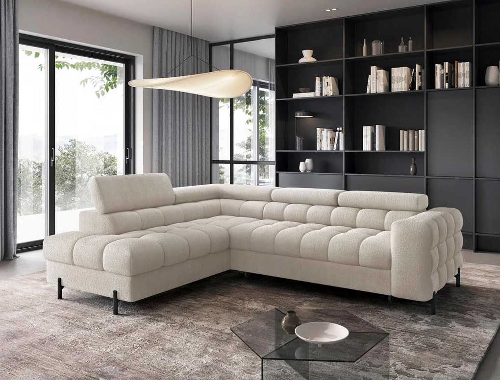 XXXLutz ROHOVÁ SEDAČKA, textil, krémová P & B - Sedací soupravy - 00000L001207