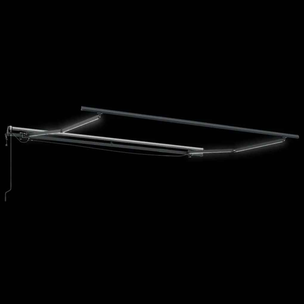 Automatická zatahovací markýza s LED světly hnědá 300 x 250 cm 3310204