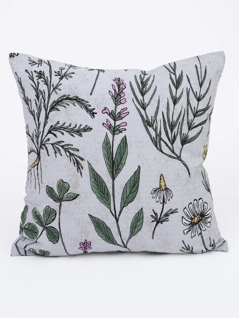 MK Lůžkoviny Krepový povlak na polštář Renforcé 40 x 40 cm - Herbář šedý