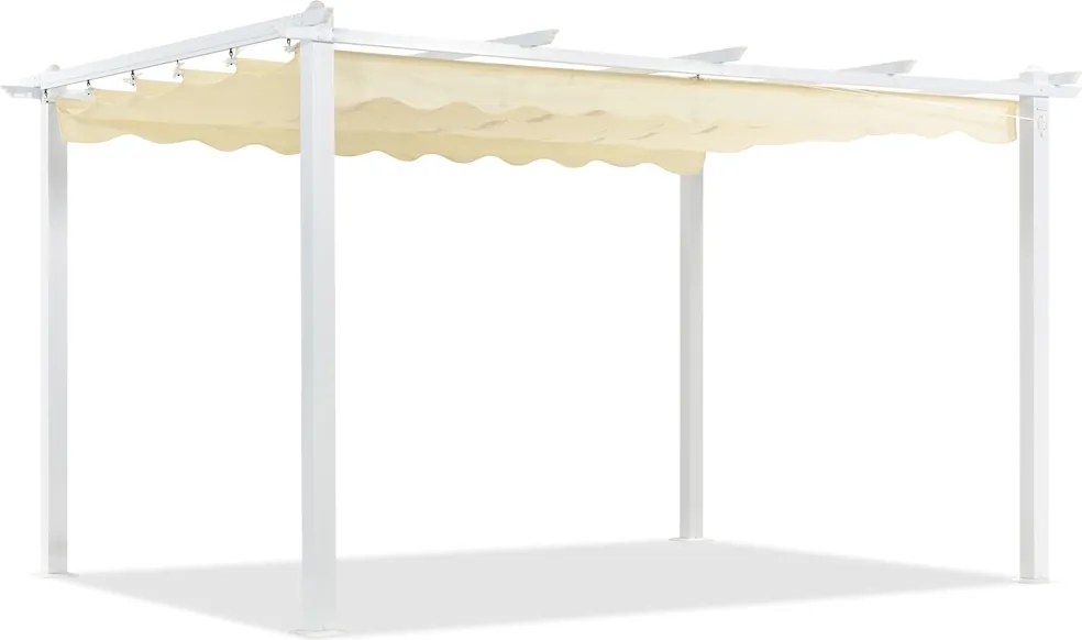 Barbados pergola na terasu 3x4 m Garden Point bílá a béžová