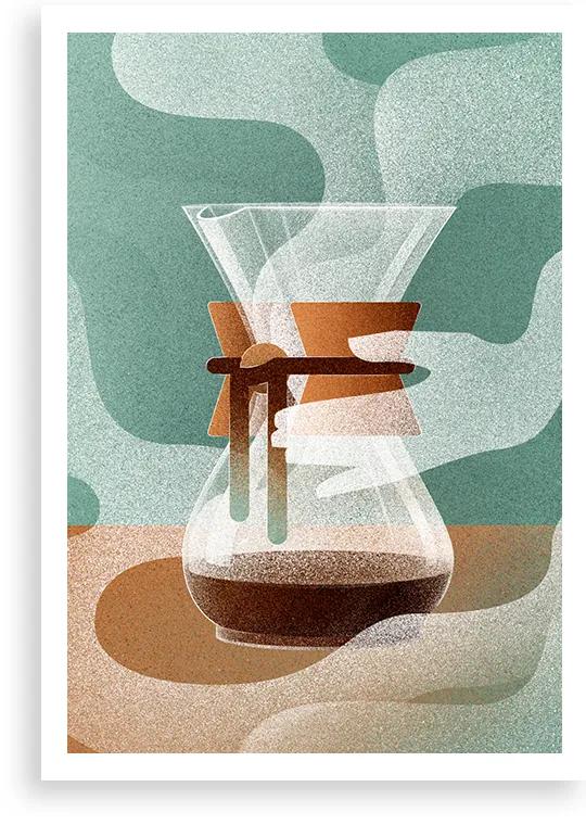 Adriana Vala kávový plakát – Chemex