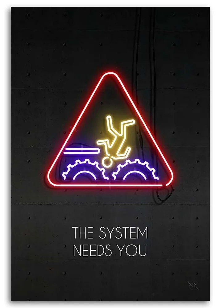 Gario Obraz na plátně Neonový stroj - Rubiant Rozměry: 40 x 60 cm