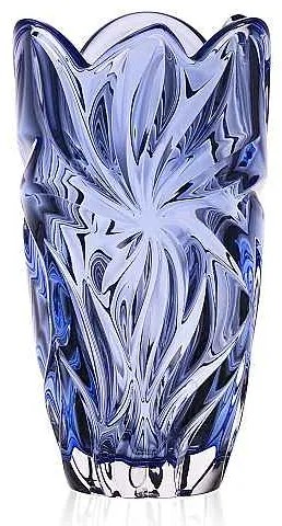 Aurum Crystal Váza FLORA blue 280 mm