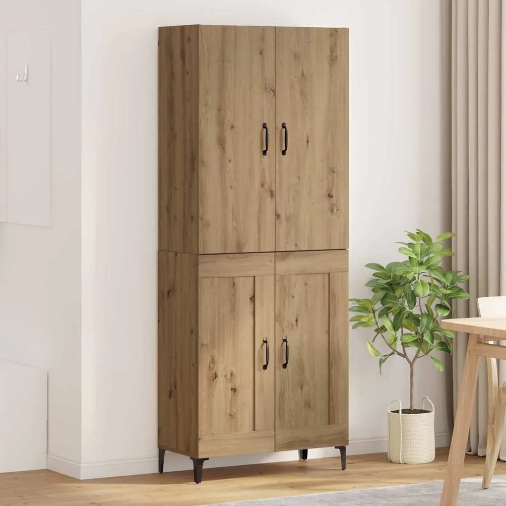 Vysoký bufet Artisanový dub 69,5 x 34 x 180 cm Kompozitní dřevo 3403587