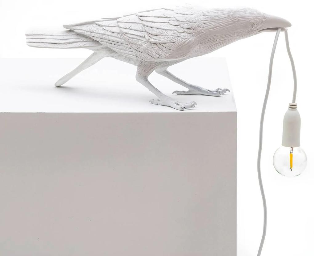 LED deko stolní lampa Bird Lamp, hrající, bílá