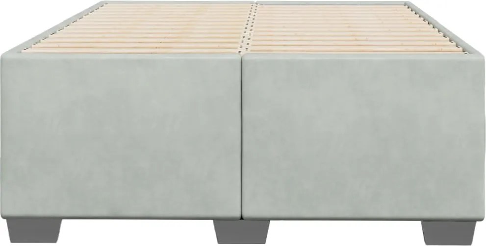 Rám postele bez matrace světle šedá 120 x 200 cm samet 3284625