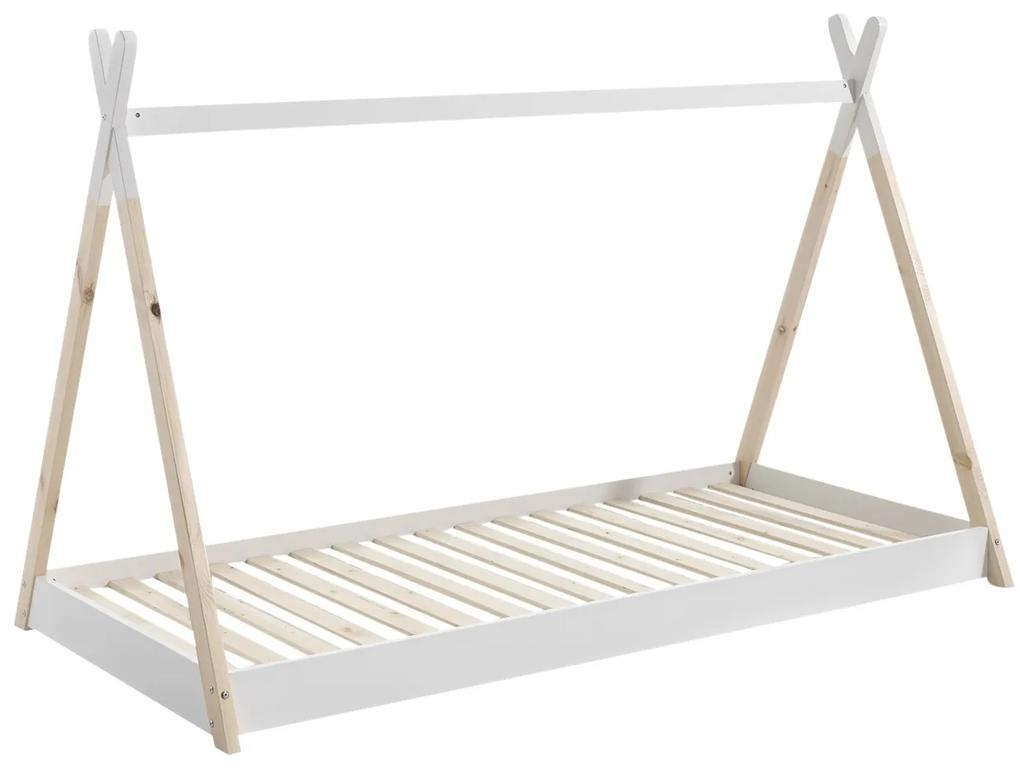 OnaDnes -20% Bílá borovicová postel Vipack Tipi 90x200 cm
