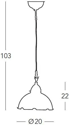 Rustikální závěsné svítidlo na chalupu Kolarz Nonna 731.30.70