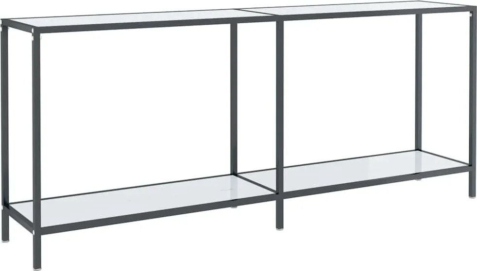 Konzolový stolek bílý 180 x 35 x 75,5 cm tvrzené sklo 331704