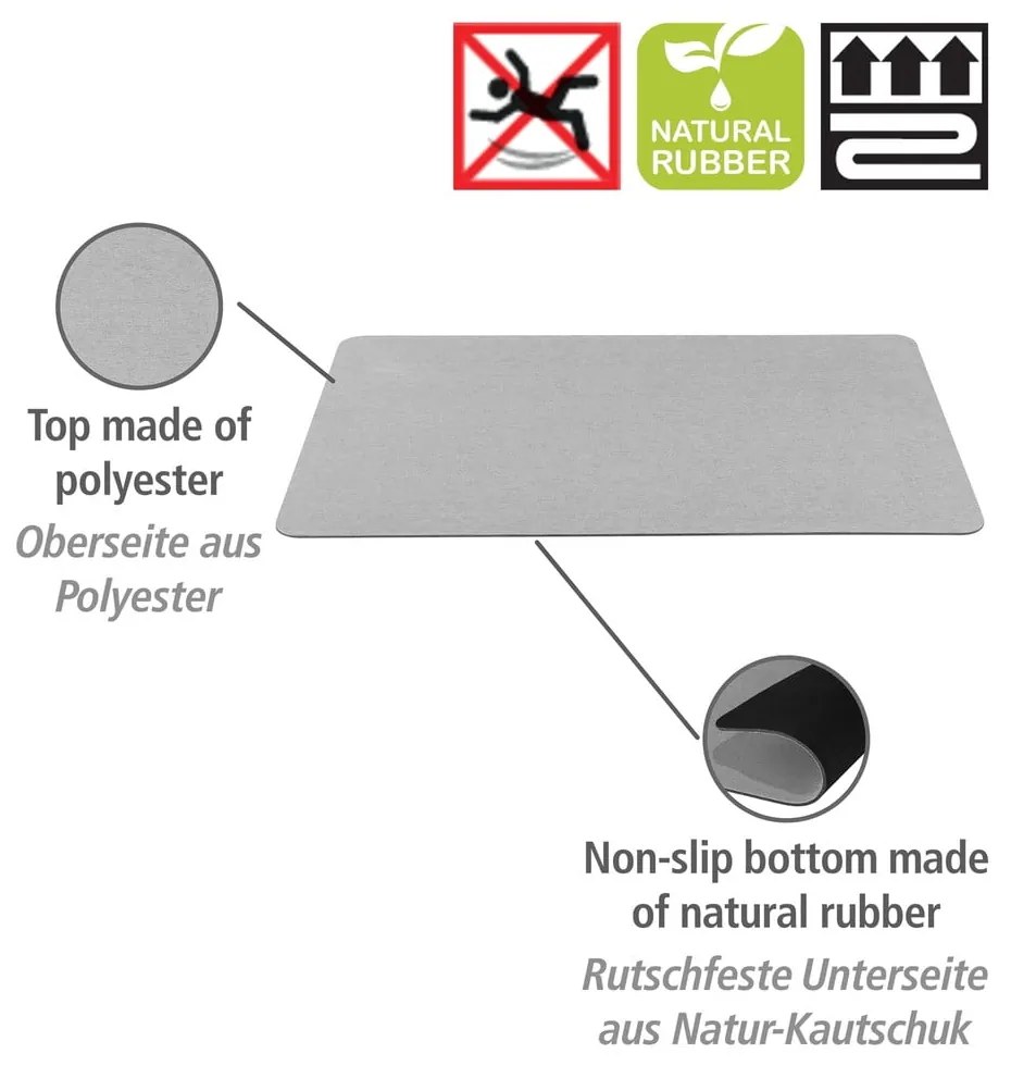 Šedá koupelnová předložka 50x80 cm – Wenko