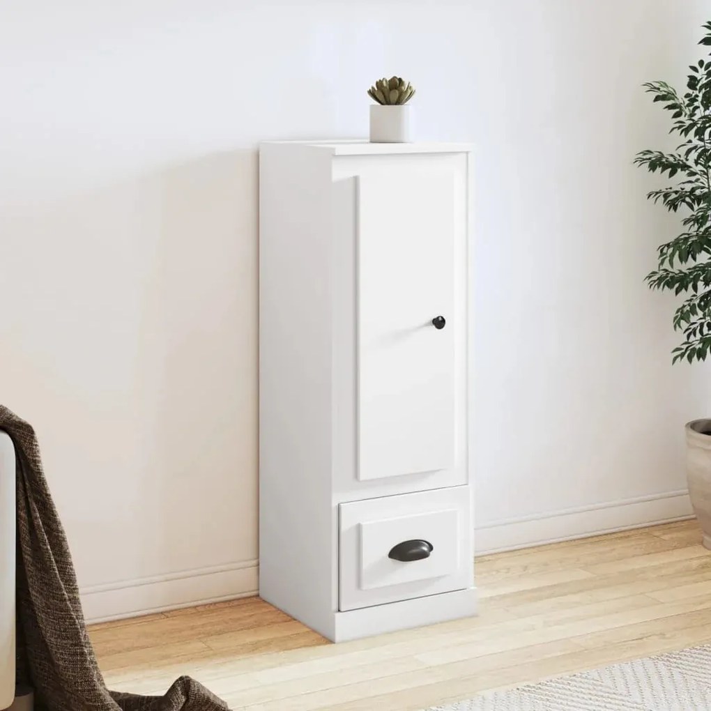 Fionshop 263905345 Skříň highboard bílá 36 x 35,5 x 103,5 kompozitní dřev