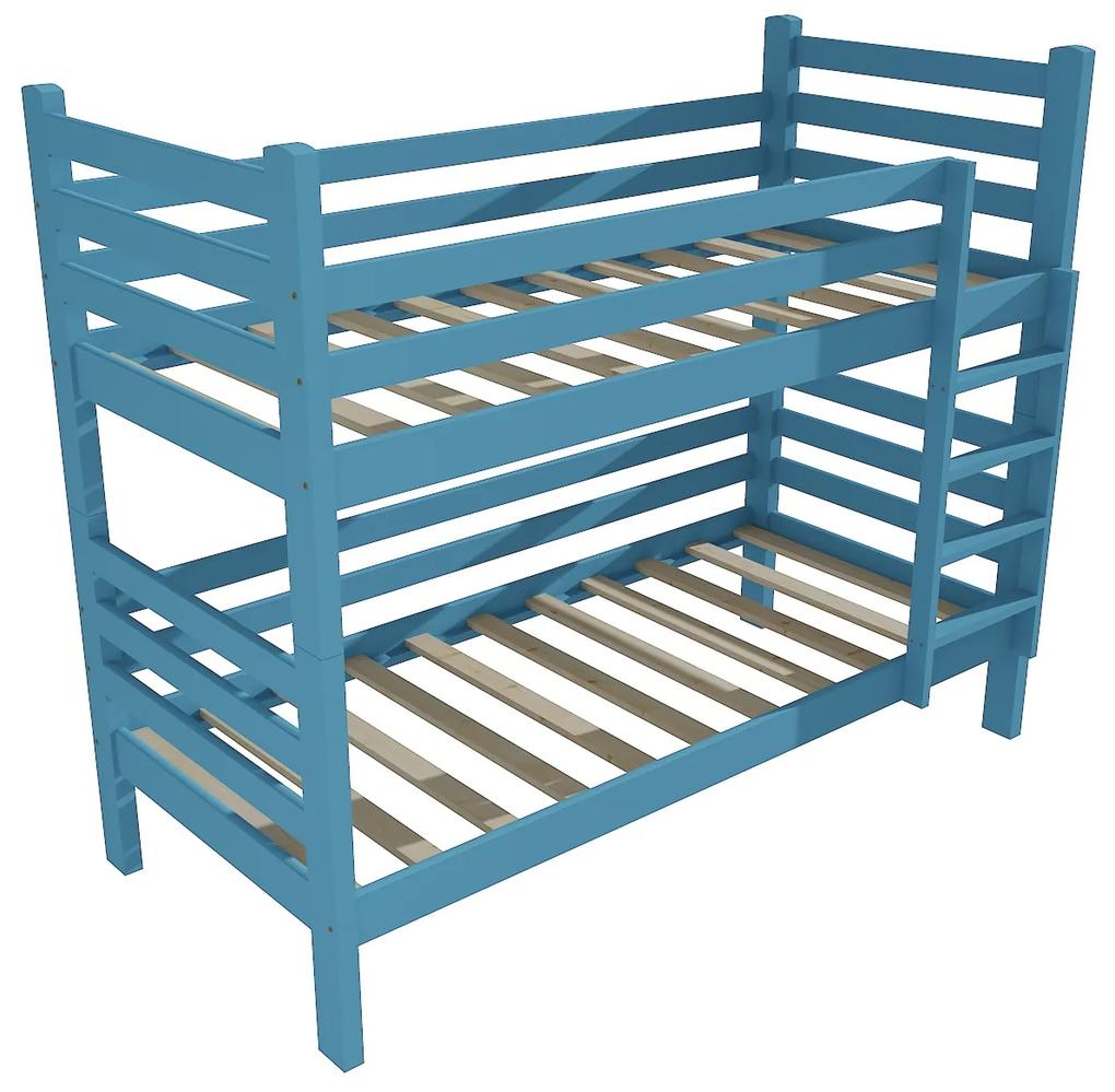Vomaks Patrová postel M 007 NEW* Rozměr: 90 x 200 cm, Barva: surové dřevo, Prostor mezi lůžky: 80 cm