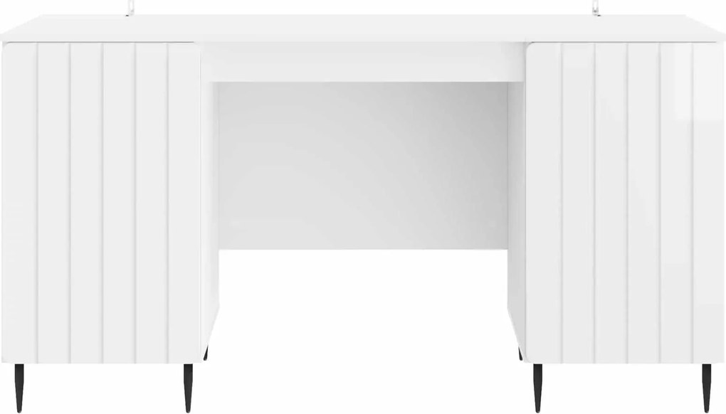 Stůl Bílá s vysokým leskem 142,5 x 50 x 75 cm Kompozitní dřevo 3414589