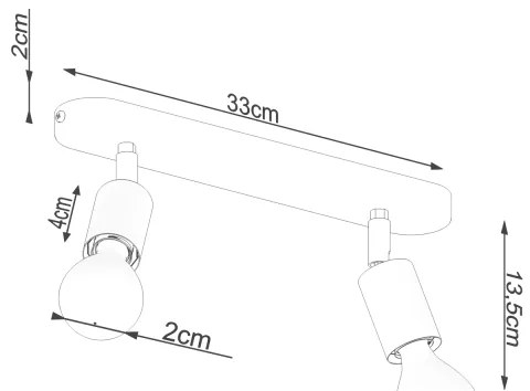 Sollux SL.1121 - Bodové svítidlo FORNES 2xE27/60W/230V černá