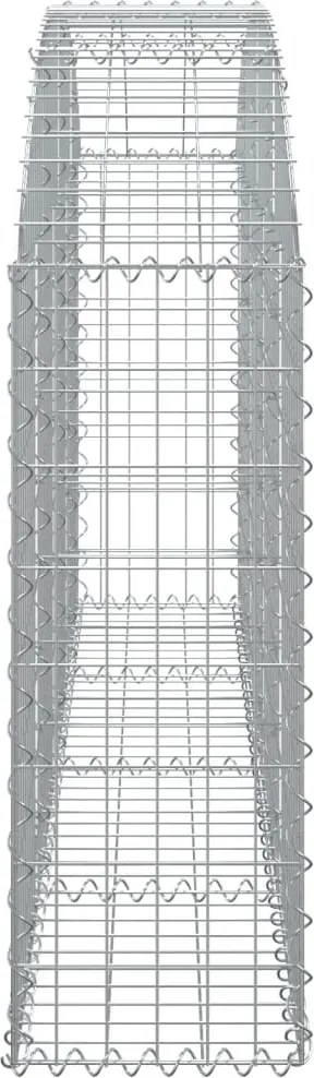 Klenutý gabionový koš 200 x 30 x 80/100 cm pozinkované železo 153464
