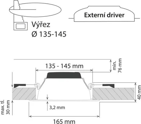 McLED Podhledové LED svítidlo Faro RN18 18W 4000K IP44 ML-412.134.32.0