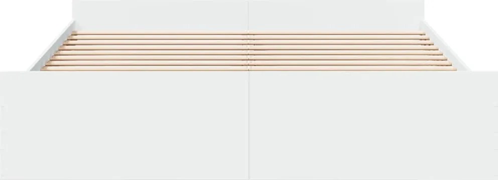 Rám postele se zásuvkami bílý 200 x 200 cm kompozitní dřevo 3280265