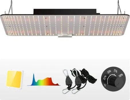 LED pěstební světlo, 200 W plnospektrální stmívatelné