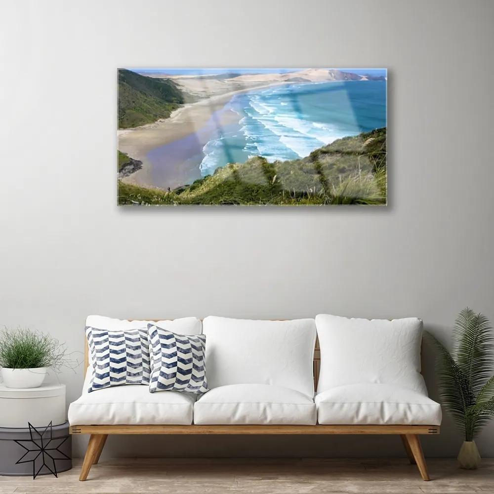 Obraz na skle Pláž Moře Krajina 100x50 cm
