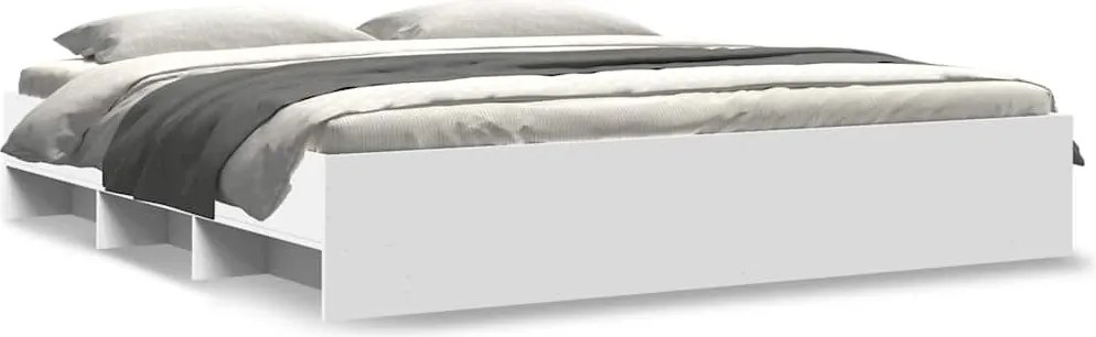 Rám postele bez matrace bílý 180x200cm Dřevěné konstrukce 3295632