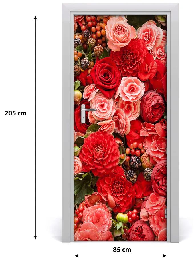 Fototapeta samolepící kytice květin 85x205 cm