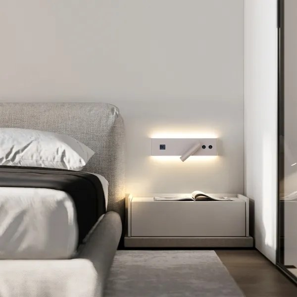 Brilagi-LED Nást. bodové svítidlo s USB portem NOCTIS LED/3W/230V+LED/9W béžová