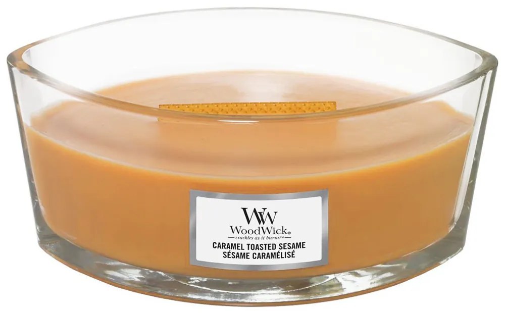 WoodWick - vonná svíčka Caramel Toasted Sesame (Opečený karamelový sezam) 453g