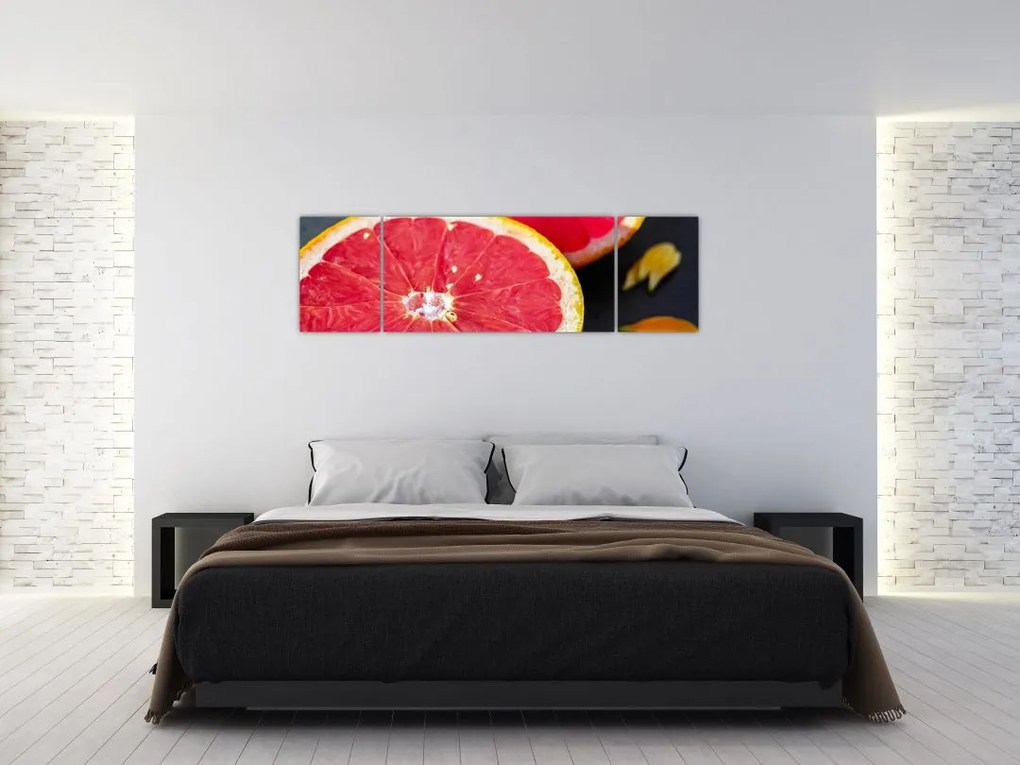 Obraz rozkrojených grapefruitů (170x50 cm)