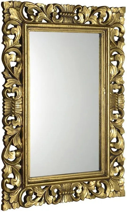 SCULE zrcadlo v rámu, 80x120cm, zlatá