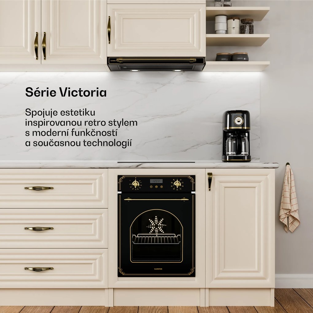 Klarstein Victoria vysouvací digestoř Elegant, retro inspirovaná, nadčasová EEC A++ 358,54 m³/h 60 cm