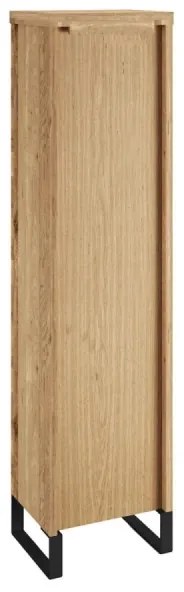 furniture-nabytek.cz - Masivní koupelnová skříňka Sidora z divokého dubu, olejovaná, hnědá – 31×25×125 cm