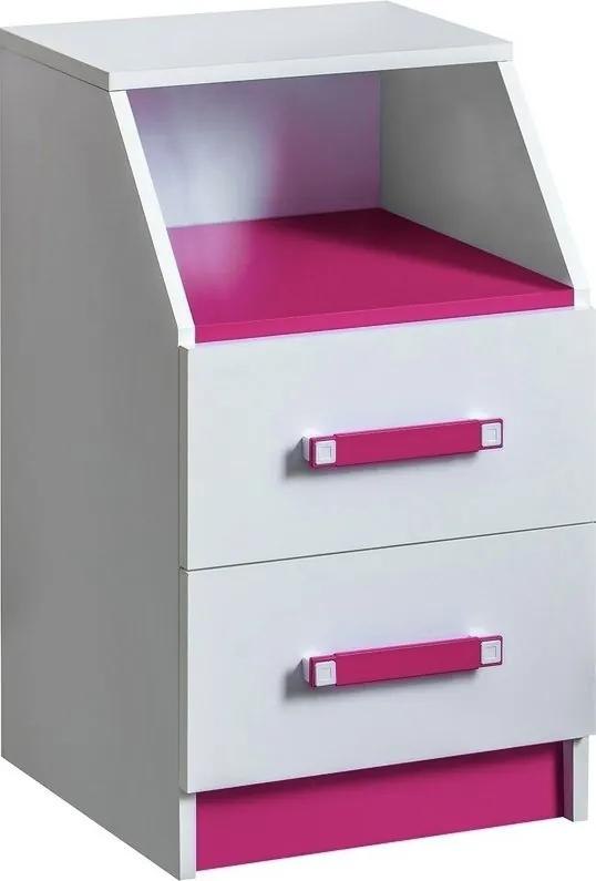 Casarredo - Komfort nábytek Kontejner TRAFICO 15 bílá/růžová