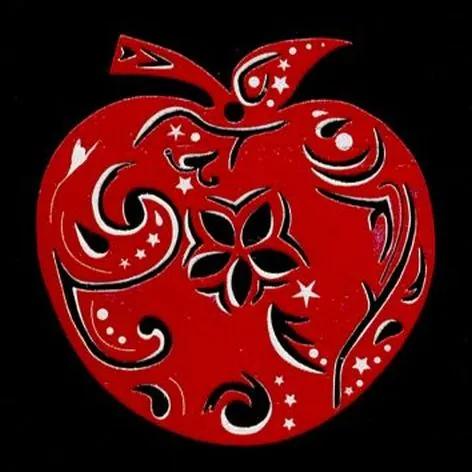 AMADEA Dřevěná ozdoba červená jablko 6 cm