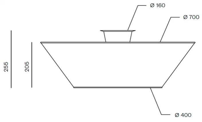 LND Design Lampa Halo 70cm LCF070, stropní, bílá