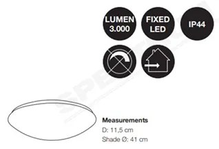 Klasické stropní LED svítidlo NORDLUX Ask O 280 x 95 mm, 12 W