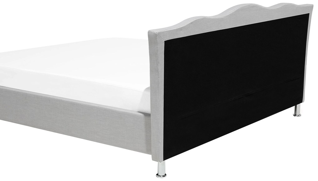 Šedá čalouněná postel Chesterfield s úložištěm 160x200 cm METZ Beliani
