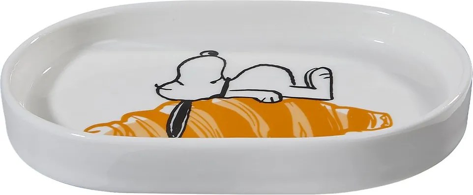 PEANUTS Talířek na šperky oválný Snoopy a croissant 15 x 10 cm