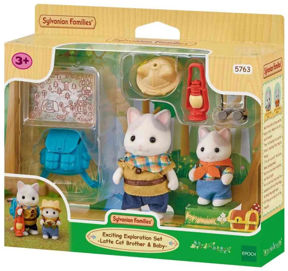 Sylvanian families sylvanian families průzkumná sada latte cat bratr a miminko