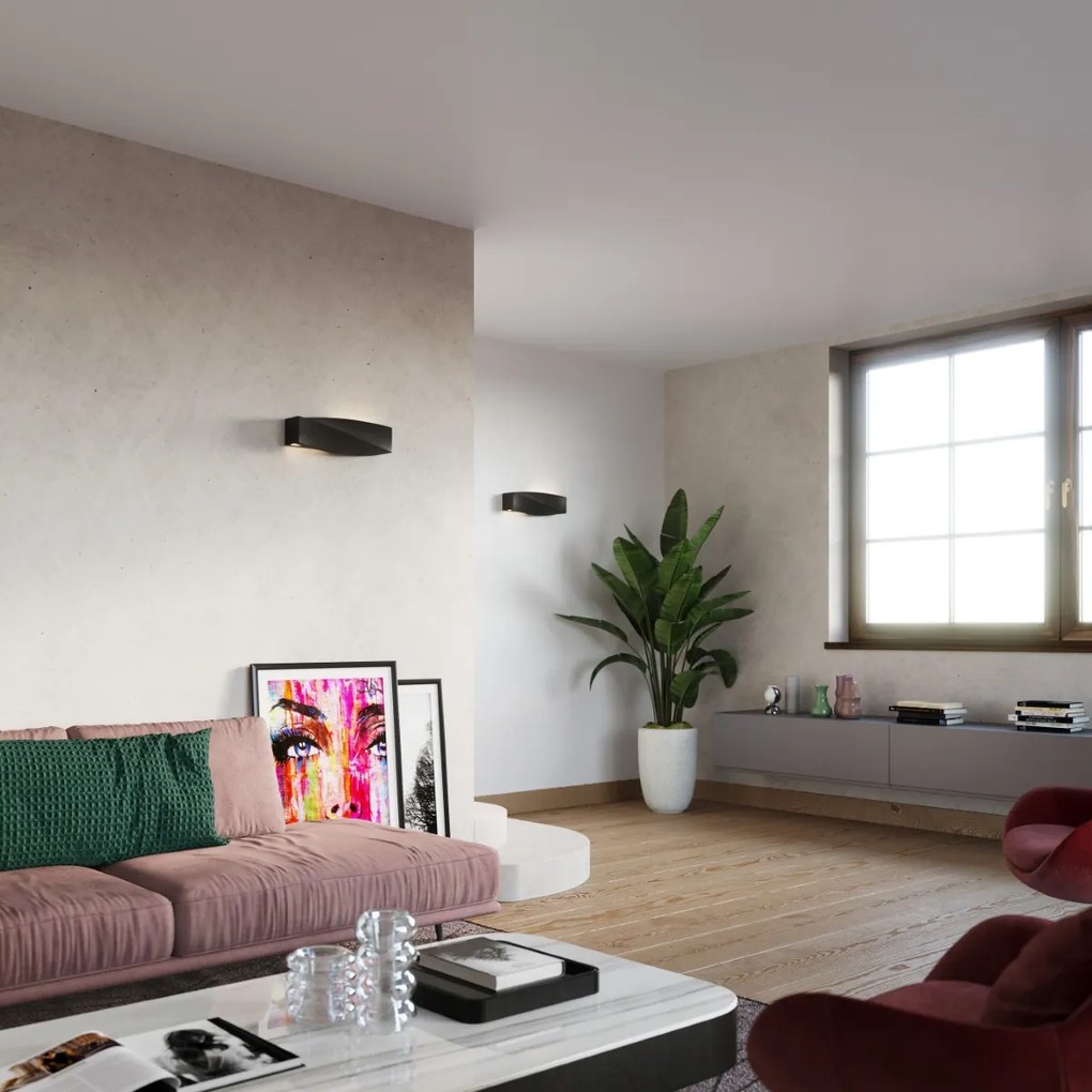 Sollux Lighting Nástěnné svítidlo keramické SIGMA Černá