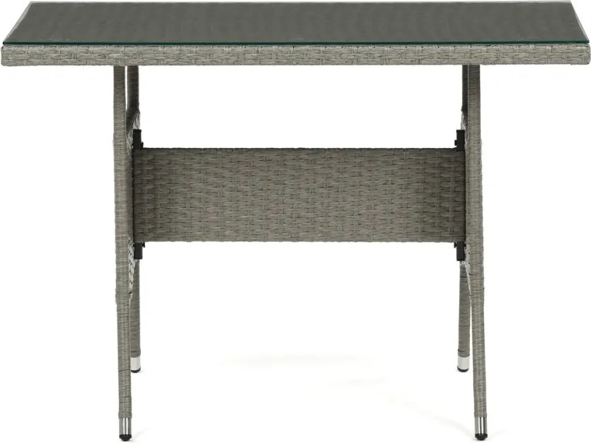 Zahradní sestava AZS-A1442 GREY, polyratan, šedá (111 x 62) cm