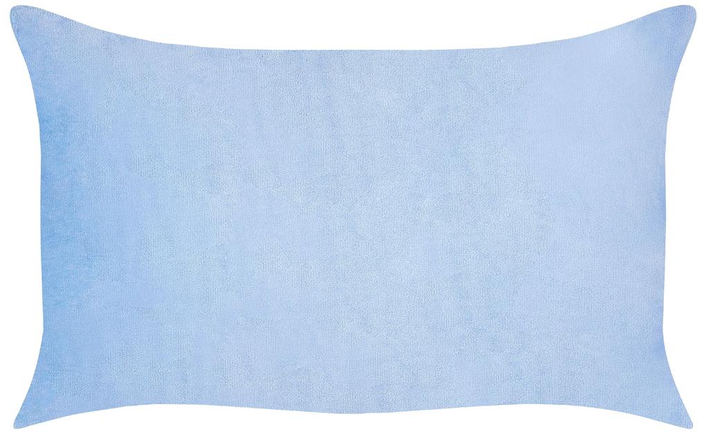 Sada 2 manšestrových polštářů 47 x 27 cm modré MILLET Beliani