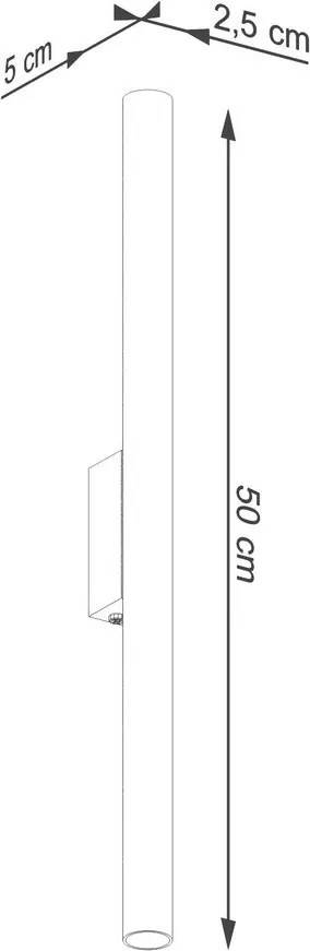 Bílé nástěnné svítidlo ø 2,5 cm Fideus – Sollux