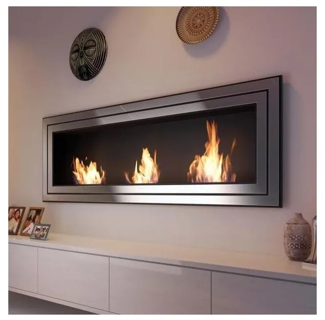 Kratki JULIET/1800/TUV - Vestavěný BIO krb JULIET 65x180 cm 3x2,5kW chrom JULIET/1800/TUV